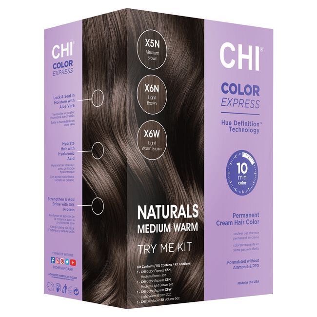 Color Express Permanent Cream Hair Color Naturals Medium Warm Try Me K ...